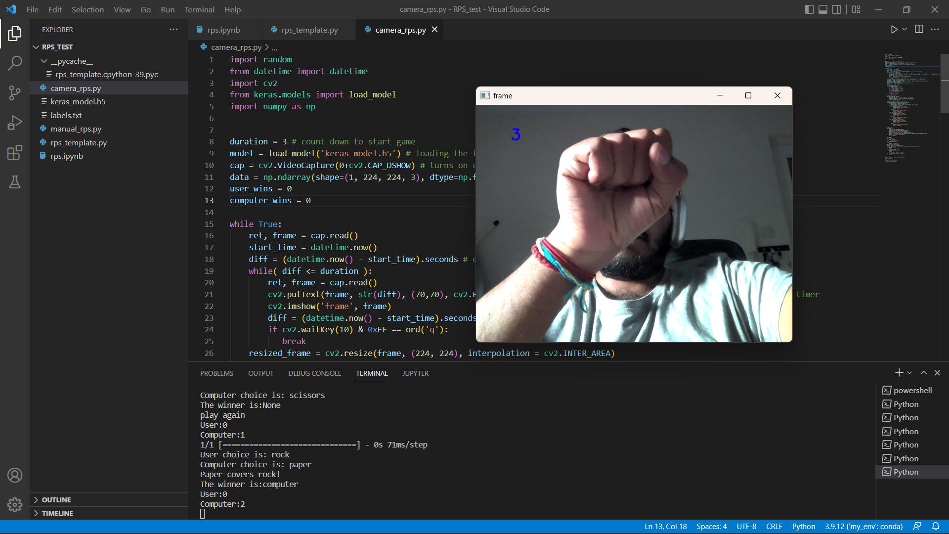 GitHub - mohithag13/Computer-Vision-Rock-Paper-Scissors