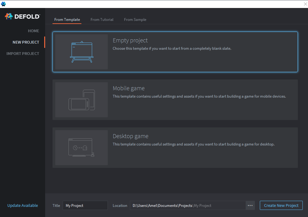 Add "Update available" in the Defold Splash/Open project window · Issue #1449 · defold/editor2 ...