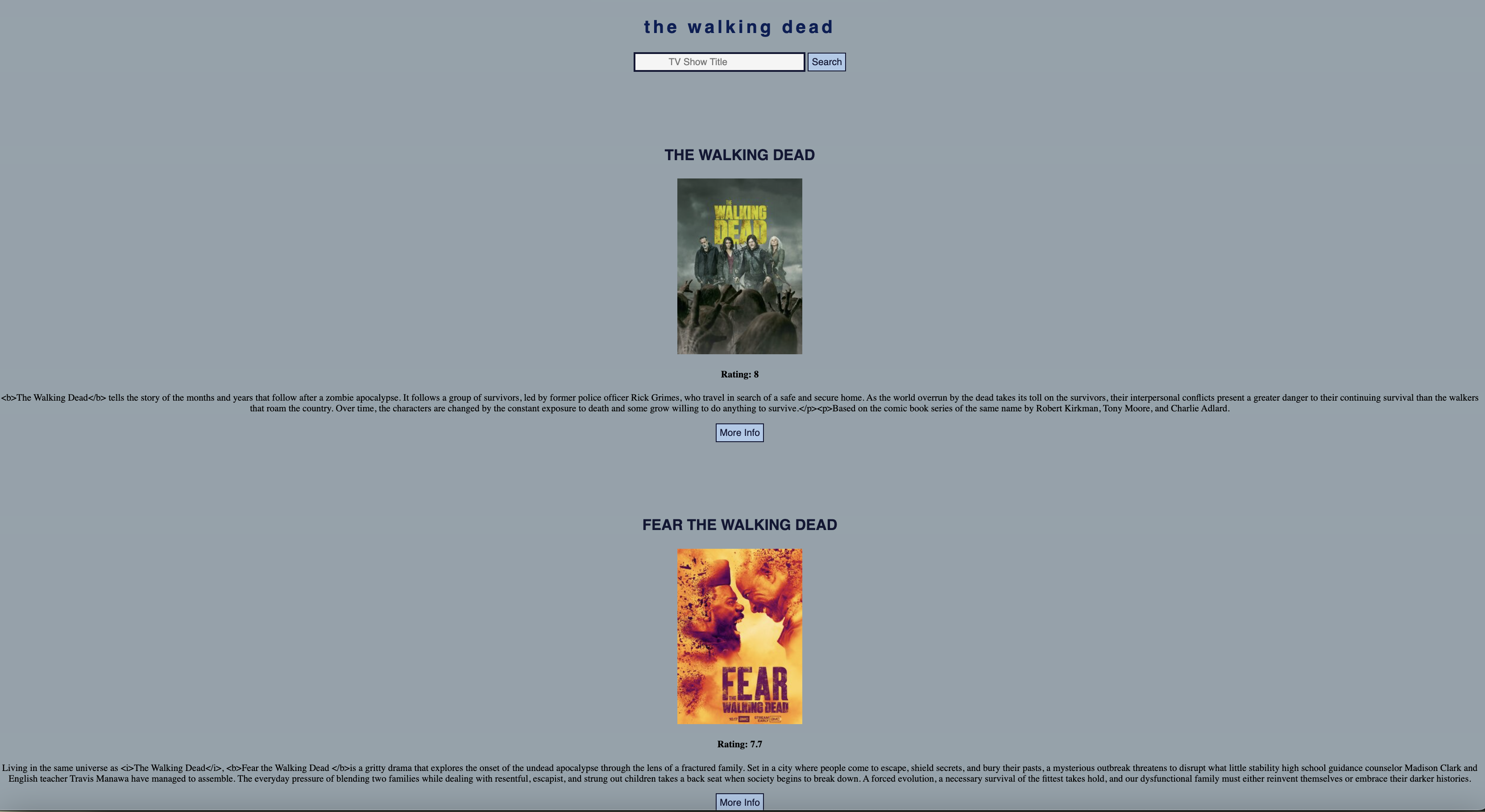 GitHub - minchulan/phase-1-project-TeleSearch: TV Show Search App using JavaScript