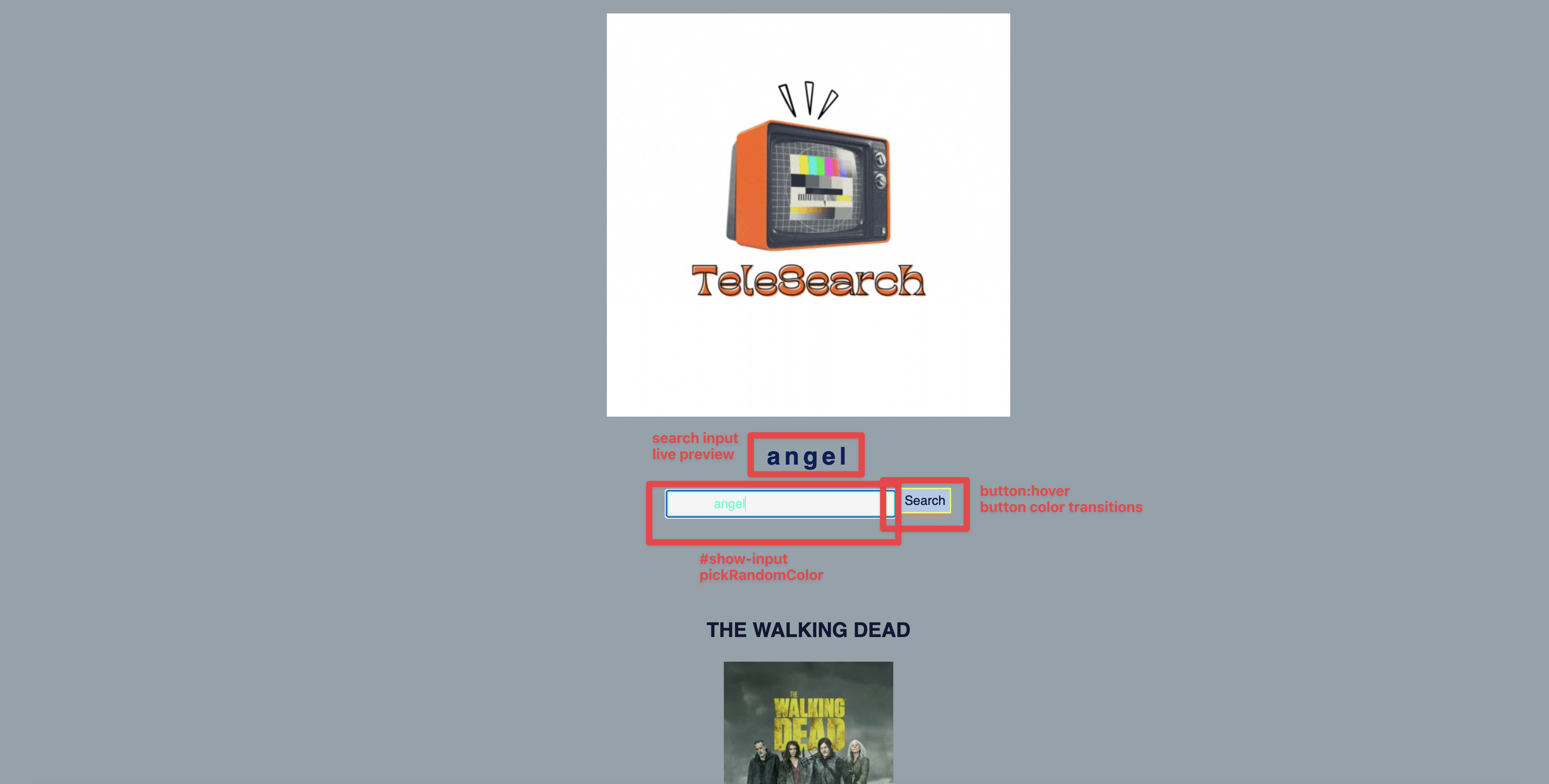 GitHub - minchulan/phase-1-project-TeleSearch: TV Show Search App using JavaScript