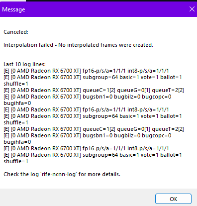 Interpolation failed · Issue #156 · n00mkrad/flowframes · GitHub