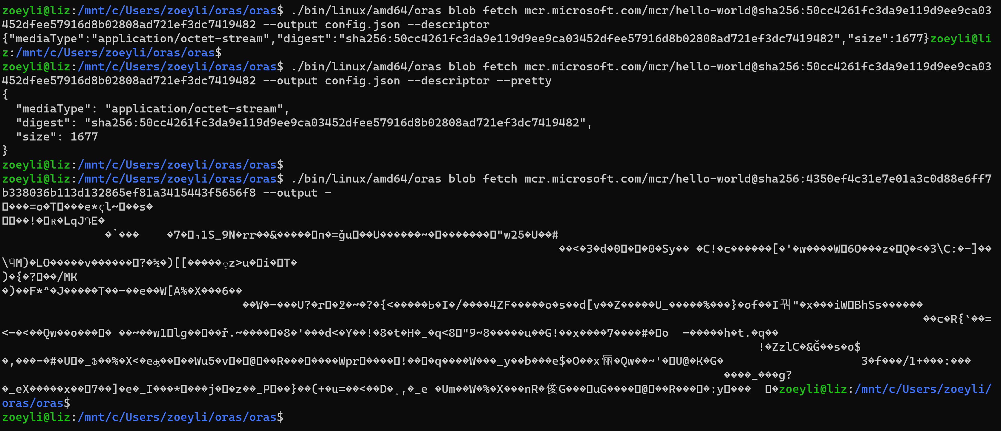 Command To Fetch A Blob From A Remote Registry · Issue 475 · Oras 6181