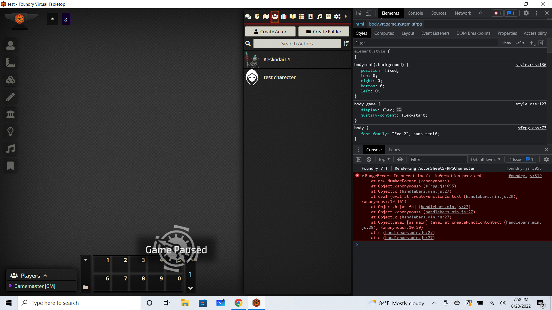 I can not open character actor sheet. · Issue #688 · foundryvtt-starfinder/foundryvtt-starfinder ...