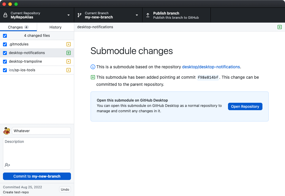 More submodule improvements by sergiou87 · Pull Request #15237 · desktop/desktop · GitHub