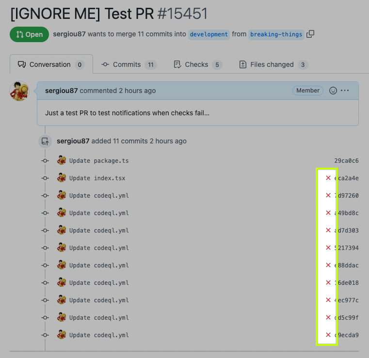 Notifications Occur For Every Check If Any Fail · Issue 15422 · Desktopdesktop · Github