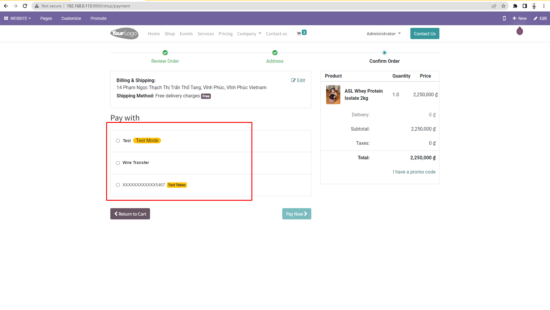 3rd payment acquirer not present in website sales ecommerce and sales module · Issue #97367 ...