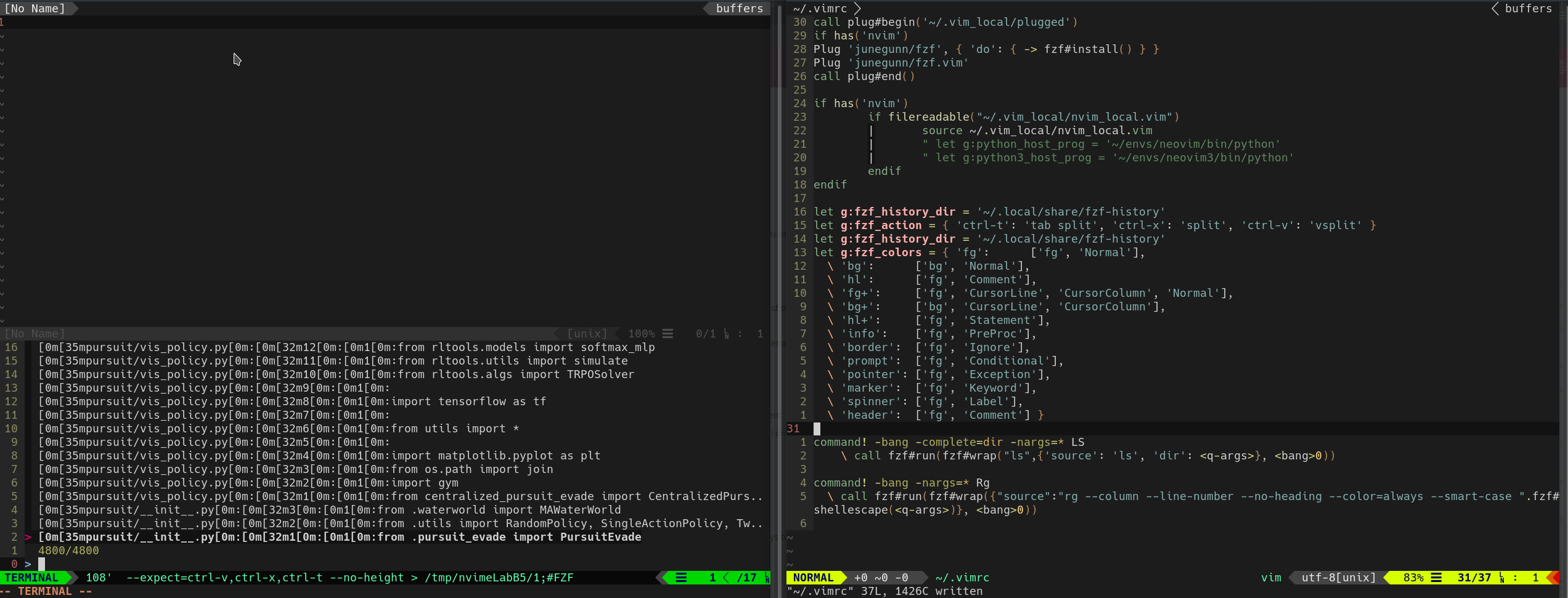 fzf#run(fzf#wrap()) outputs asci instead of color · Issue #2043 · junegunn/fzf · GitHub