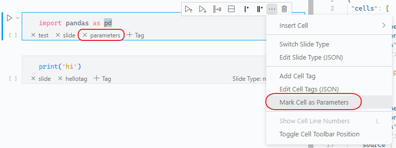 Mark Cell As Parameters Persists · Issue 11470 · Microsoftvscode Jupyter · Github 