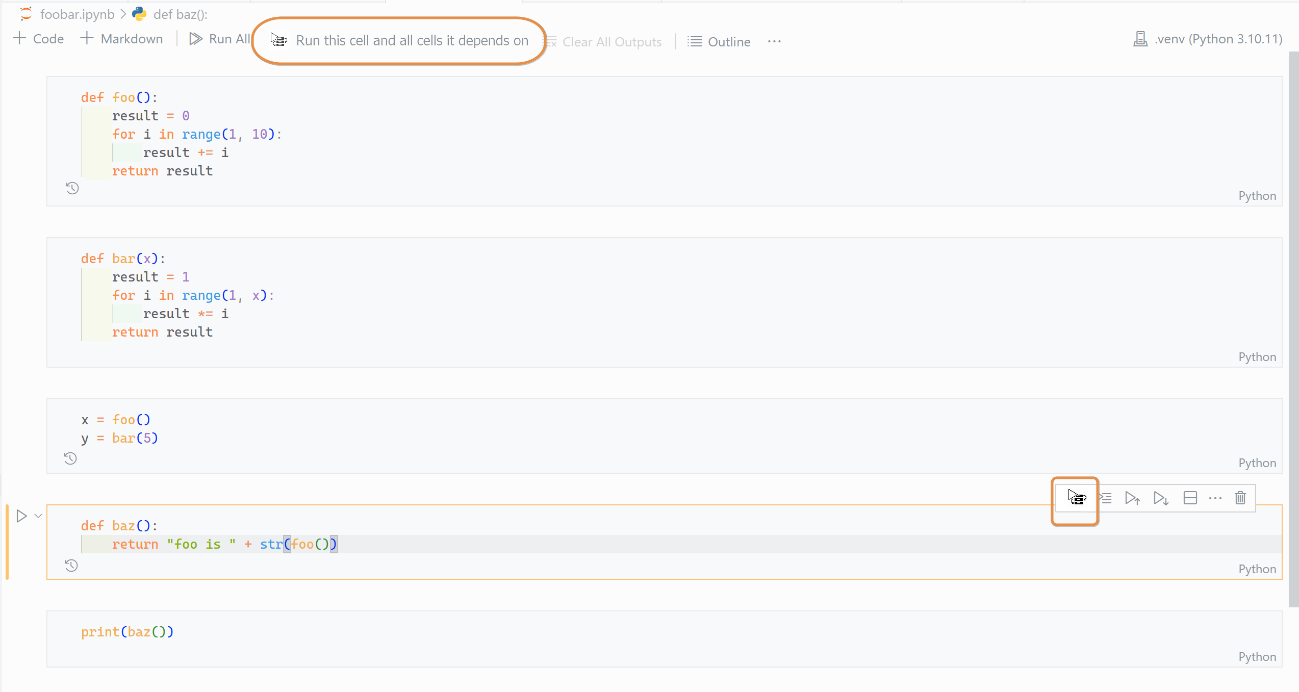 Icon to run cell and all cells it depends on · Issue #190 · microsoft ...