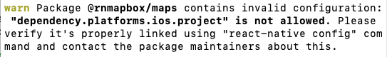 Package @rnmapbox/maps contains invalid configuration · Issue #2254 · rnmapbox/maps · GitHub