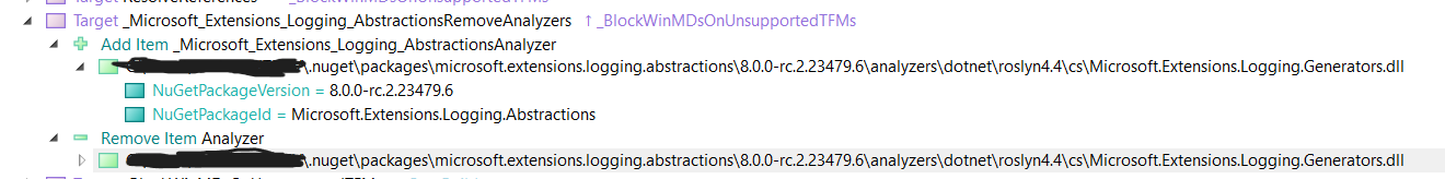 When transitively including both Microsoft.Extensions.Telemetry.Abstractions and Microsoft ...