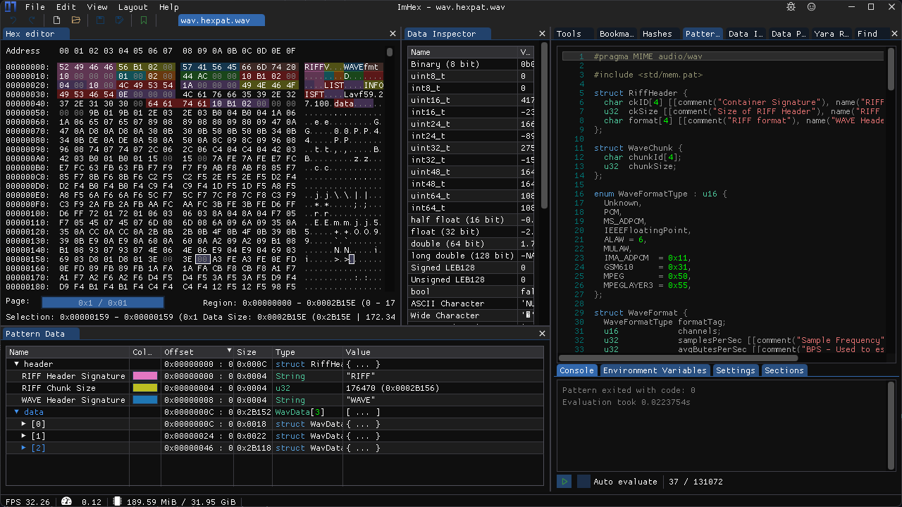 [Bug] No colorized regions in the File view despite using a pattern · Issue #872 · WerWolv/ImHex ...