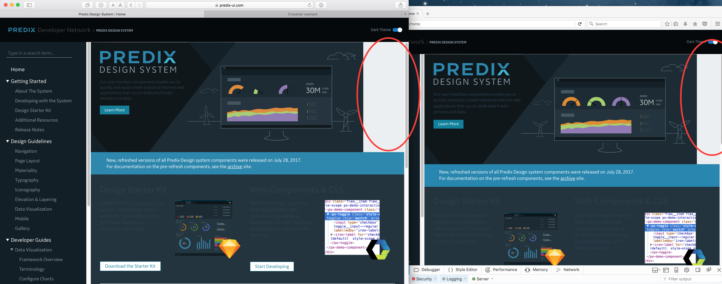 Home page: Hero image not properly resized when switched to dark theme ...