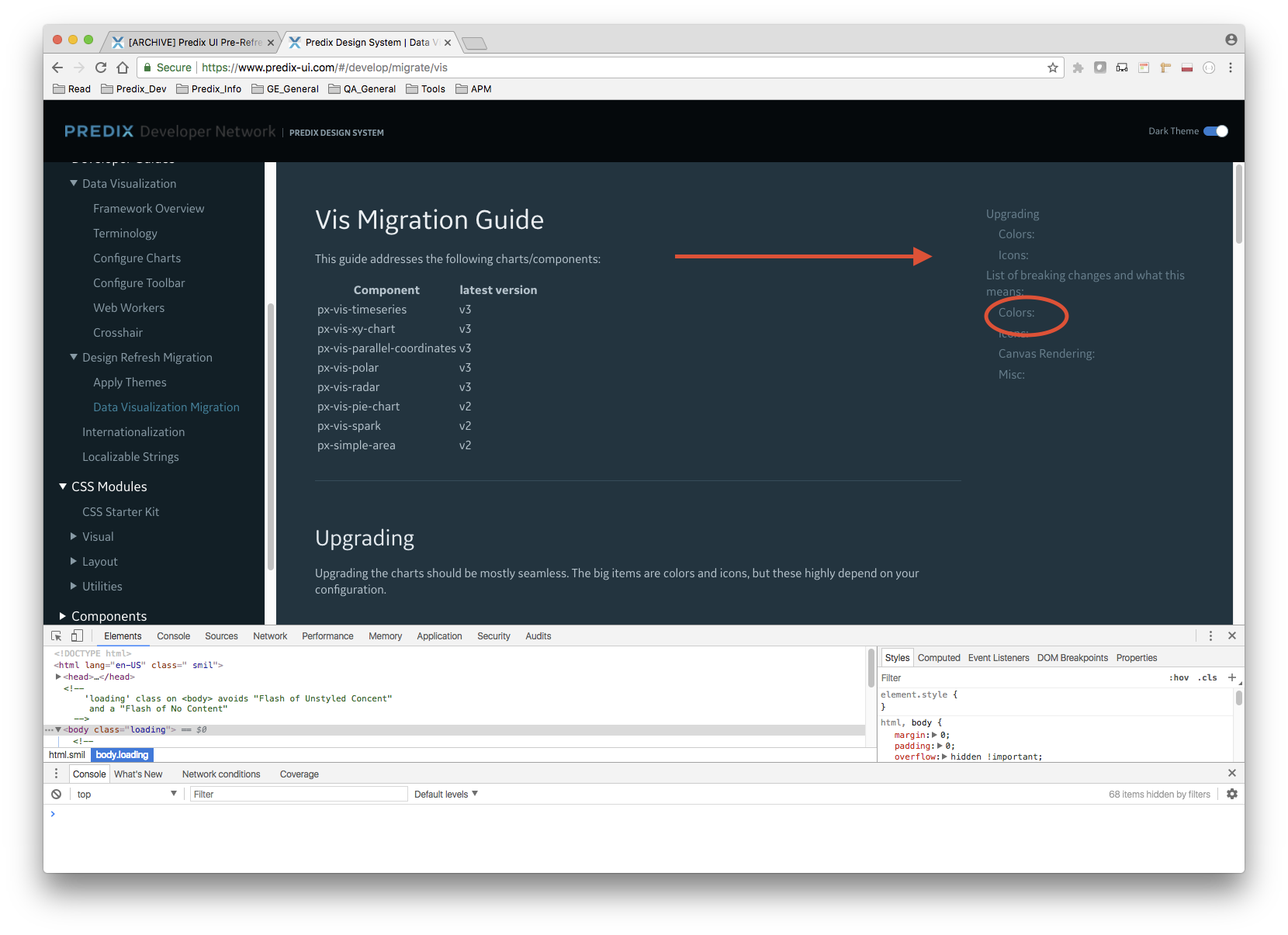 Update the side nav in vis Migration Guide. · Issue #267 · predix-ui ...