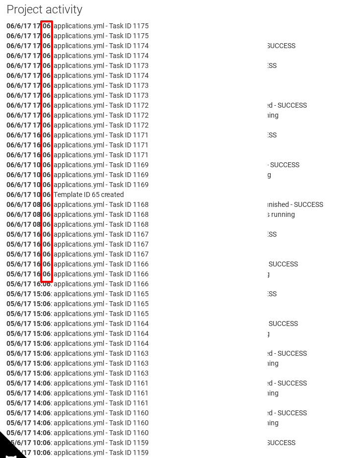 Wrong Time In Project Activity List · Issue 372 · Semaphoreui