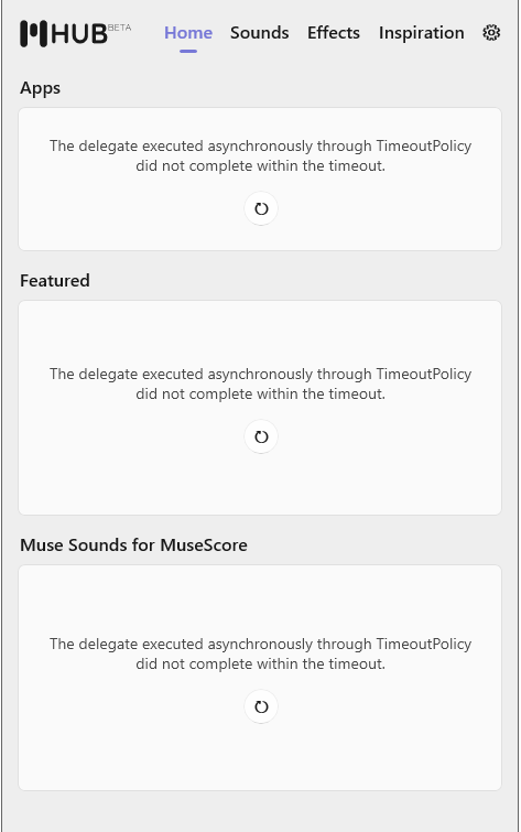 Muse Hub Issue Muse Hub Didnt Get Any Download Links · Issue 14049 · Musescoremusescore 