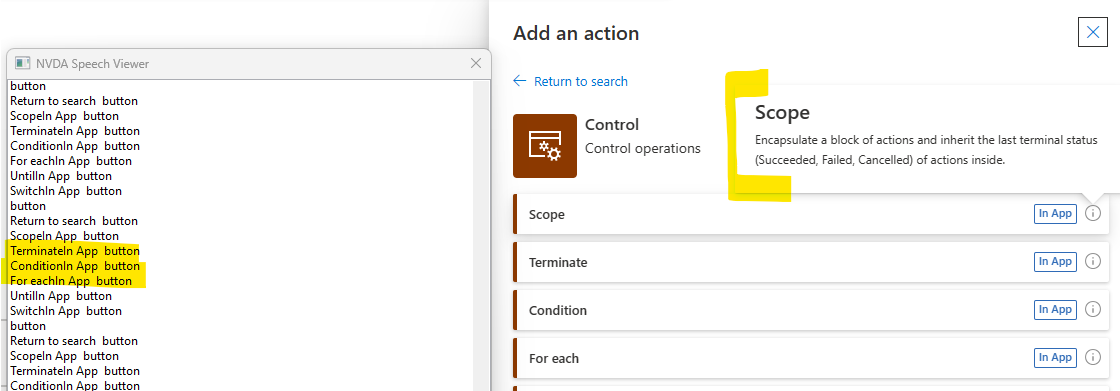 More Action Button Is Not Actionable Using Keyboard While It Is Actionable Using Mouse