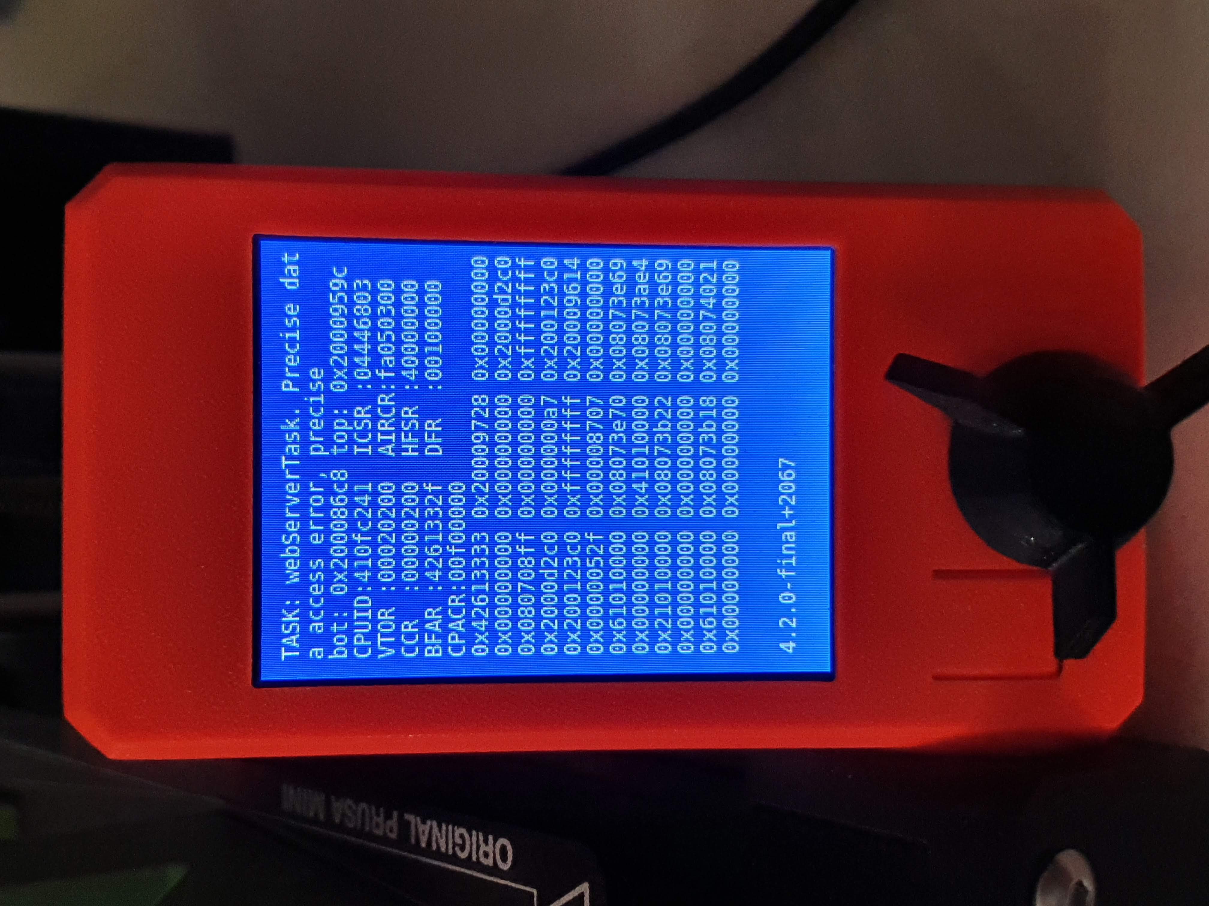 [BUG] Printing crashed with message: webServerTask · Issue #771 · prusa3d/Prusa-Firmware-Buddy ...