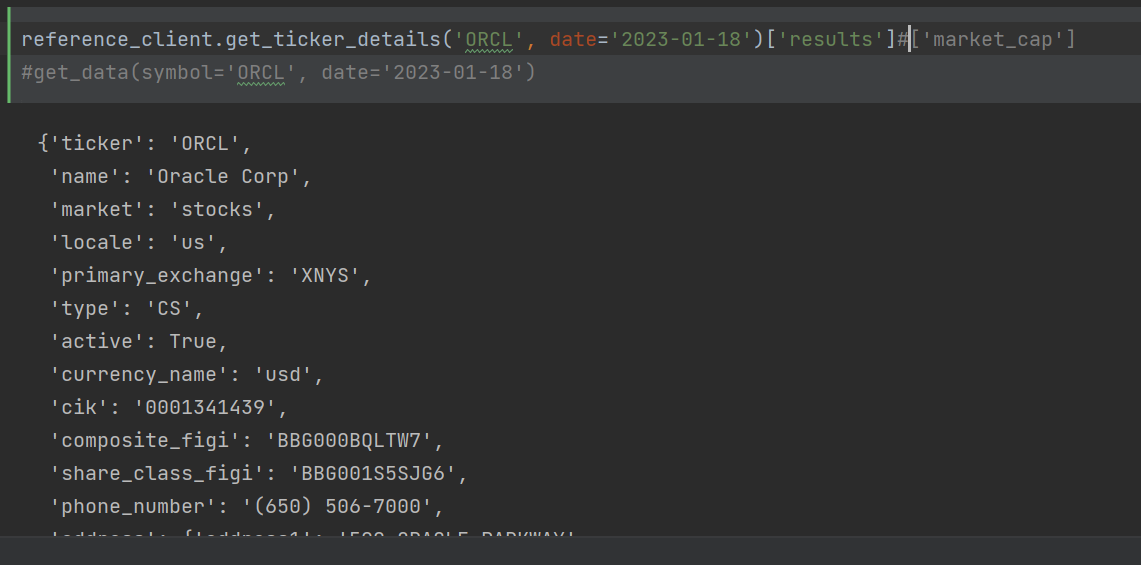 Some Keys like 'market_cap' not available using get_ticker_details for 01-18-2023 · Issue #364 ...