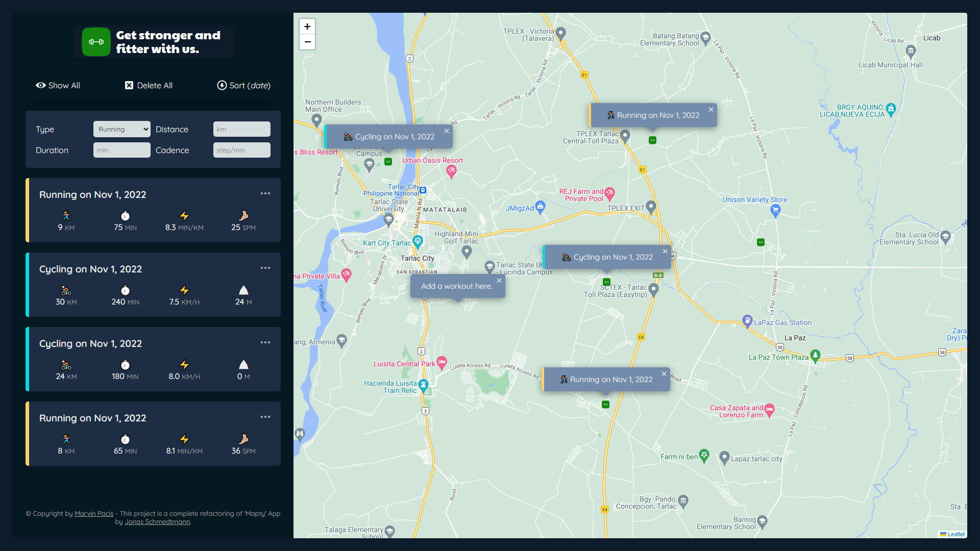 GitHub - marventures/workout-tracker: This is a Vanilla JavaScript Project using Object-oriented ...