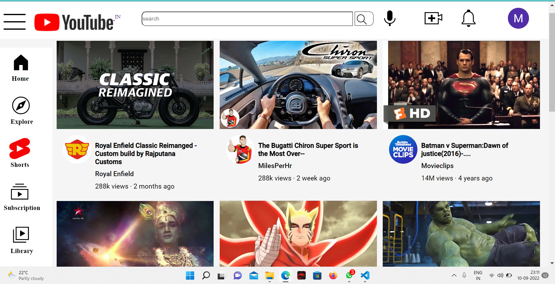 GitHub - Manuprasad14799/Youtube-Clone