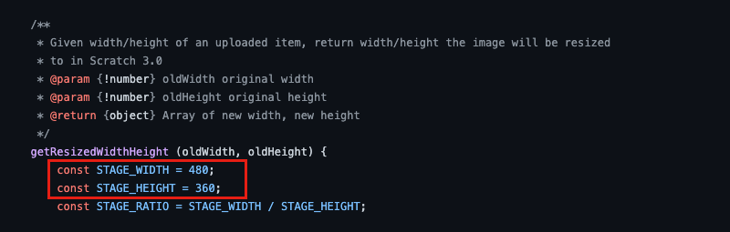 Why fix the STAGE_WIDTH and STAGE_HEIGHT in src/bitmap-adapter.js ...