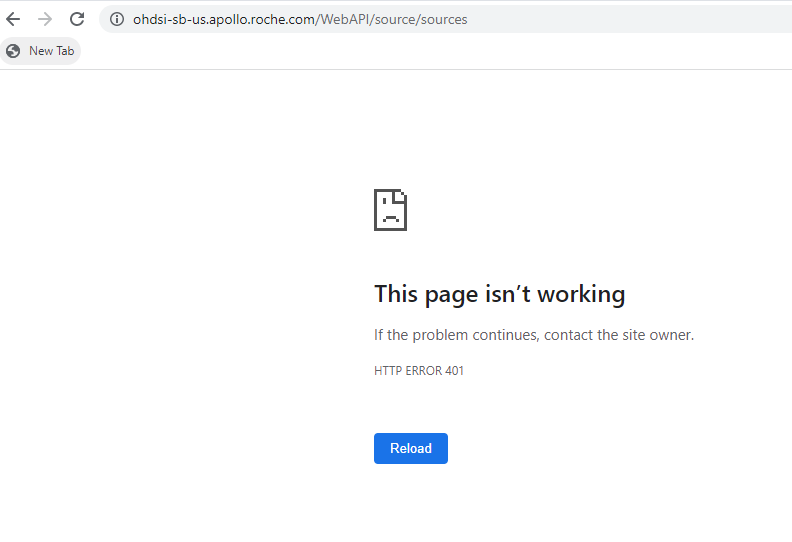 Getting http 401 error while accessing the URL : https://ohdsi-sb-us.apollo.roche.com:443/WebAPI ...