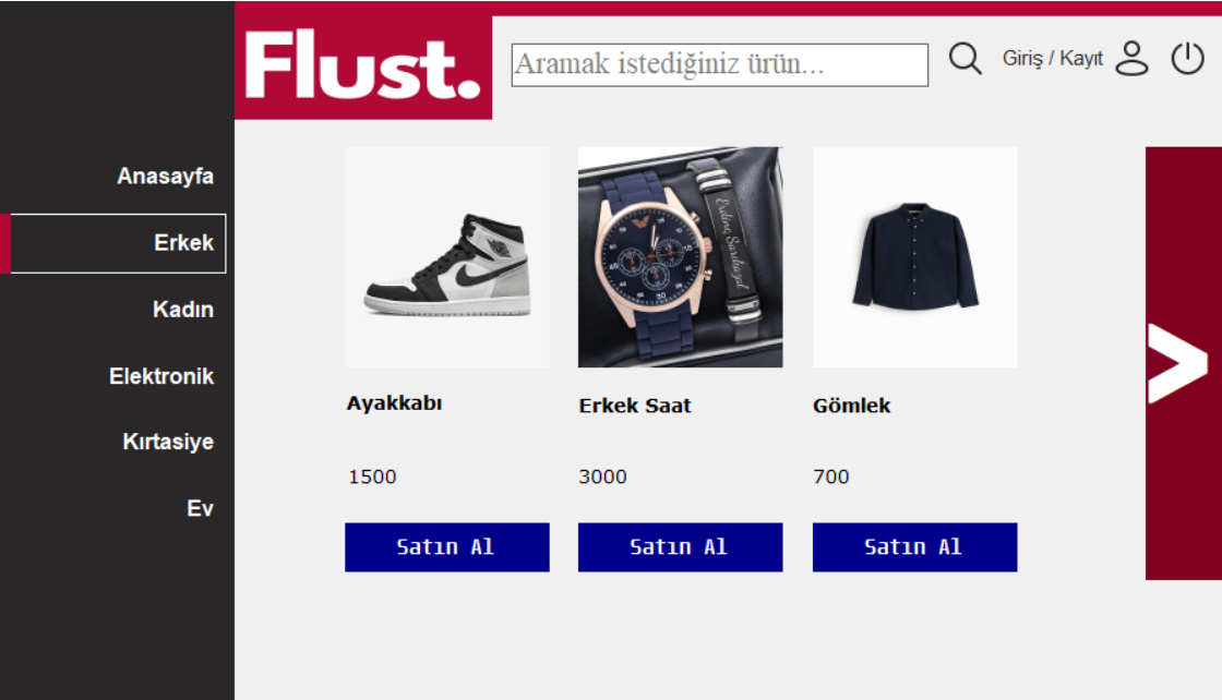 GitHub - samet-bas/e-shopping-application: An application for e-shopping named Flust. Visual ...