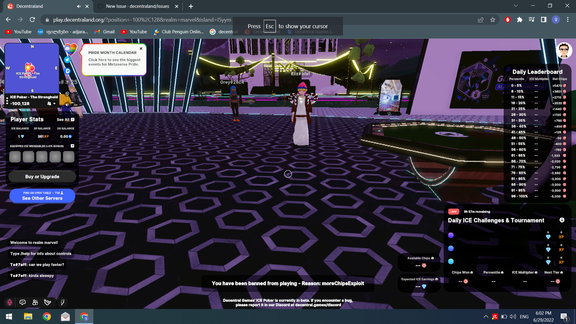 Restriction · Issue #455 · decentraland/issues · GitHub