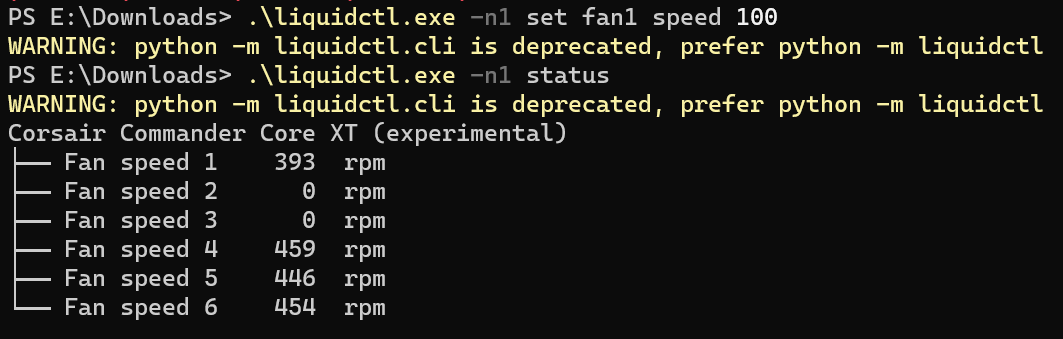 Lack of Fan Control with Corsair Commander XT · Issue #598 · liquidctl/liquidctl · GitHub