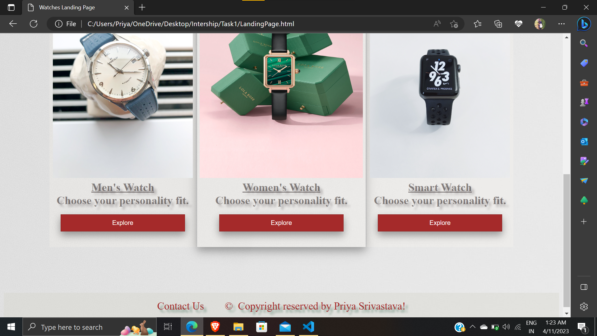 GitHub - Priya028sri/LandingPage