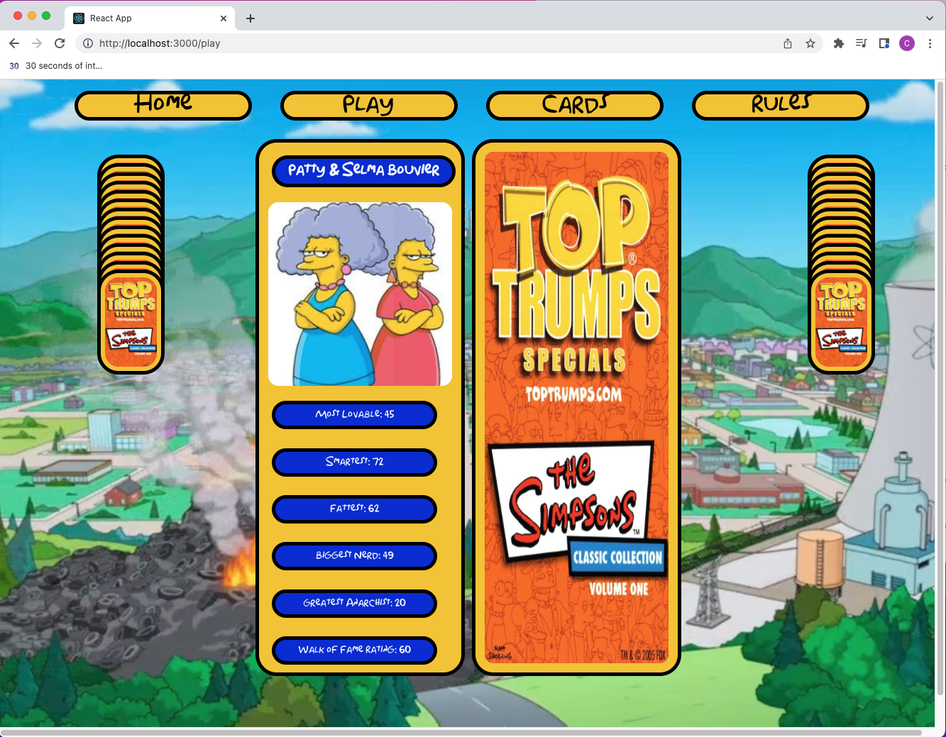 GitHub - BenCutlerAmes/Simpsons-Top-Trumps: Top Trumps App based on the popular card game