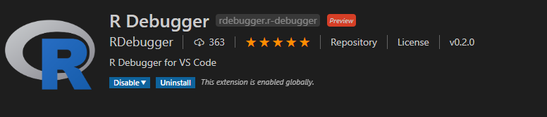 debugger says "Please install the R package vscDebugger" even though it is already installed ...