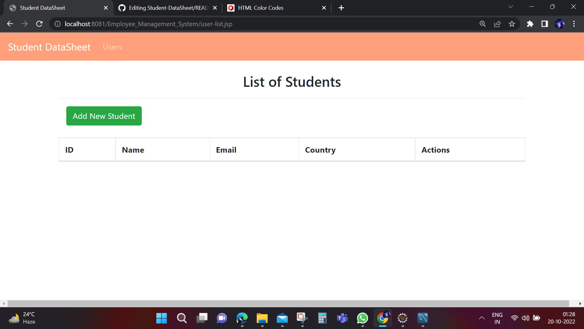 GitHub - fighter1016/Student-DataSheet: This Project Contains JAVA, JDBC, HTML AND SERVLETS ...