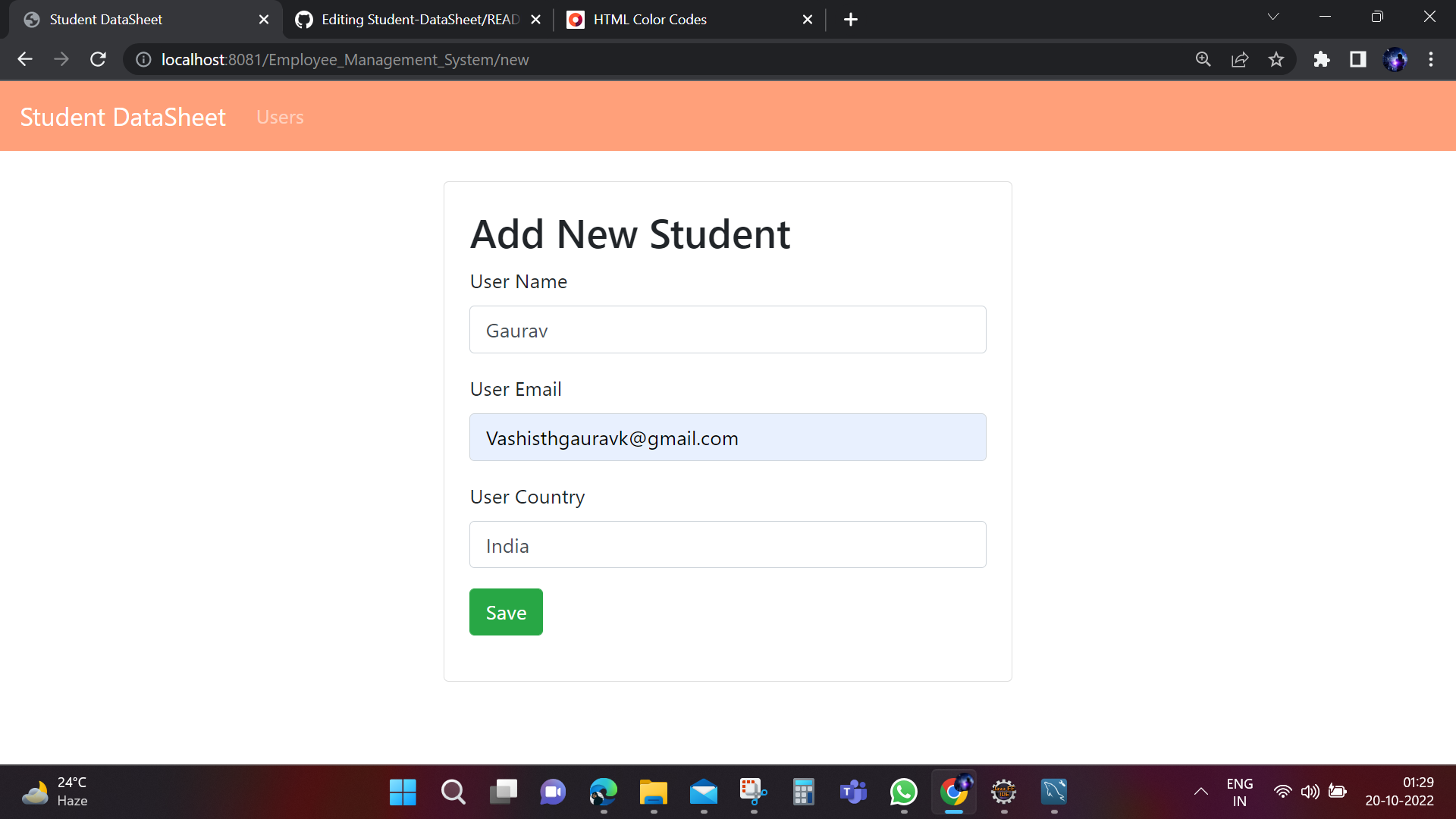 GitHub - fighter1016/Student-DataSheet: This Project Contains JAVA, JDBC, HTML AND SERVLETS ...