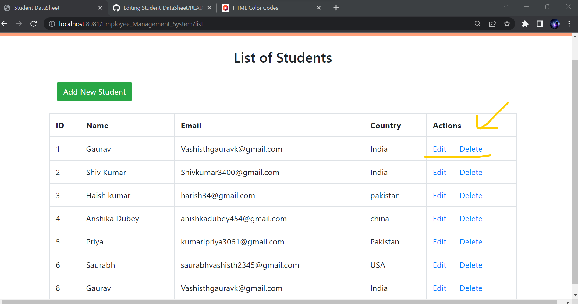 GitHub - fighter1016/Student-DataSheet: This Project Contains JAVA, JDBC, HTML AND SERVLETS ...