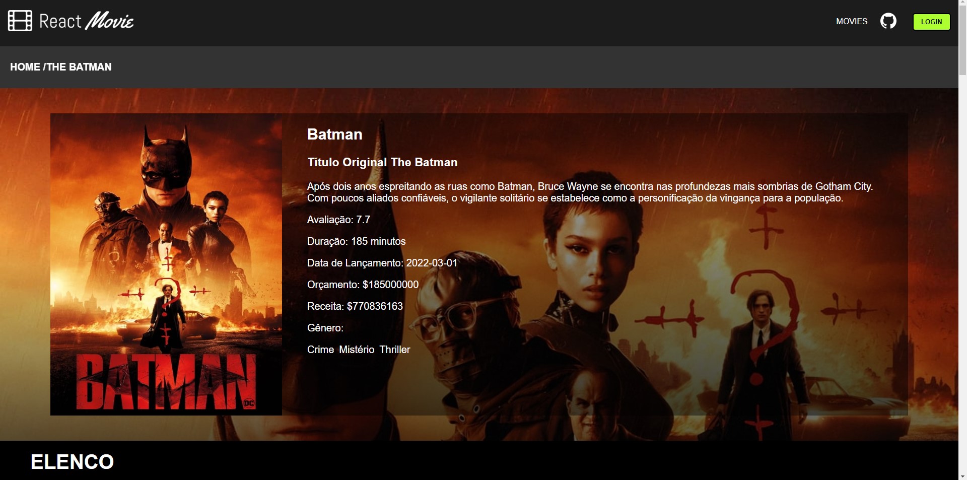 GitHub - bragarr/movie-database: Este é um projeto de uma página web ...