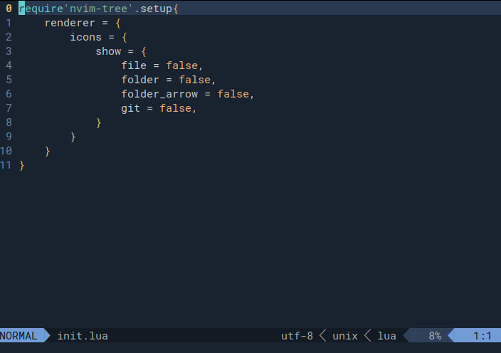 disable icons · Issue #1469 · nvim-tree/nvim-tree.lua · GitHub