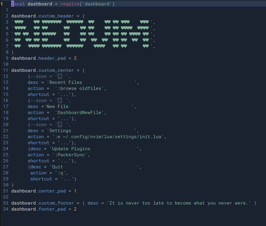 Bug · Issue #187 · nvimdev/dashboard-nvim · GitHub