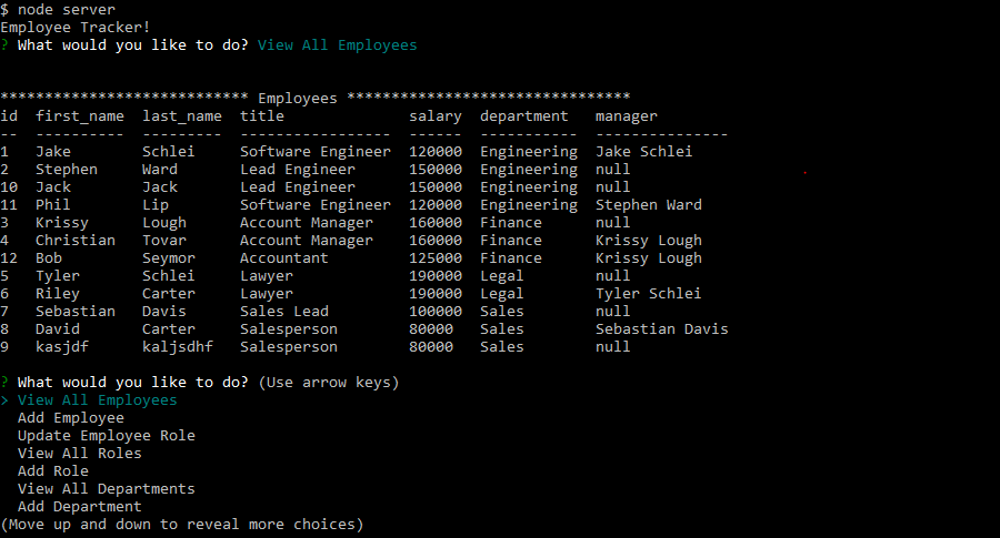 GitHub - JakeSchlei/employee_tracker