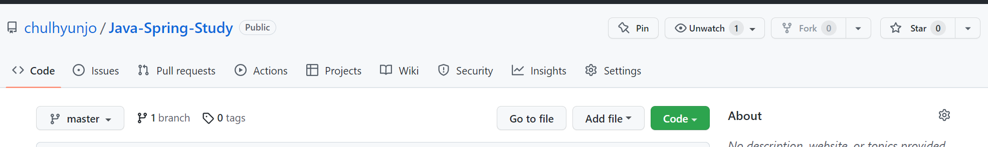 GitHub - chulhyunjo/Java-Spring-Study: 자바 스프링 스터디