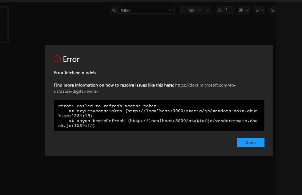 Error Fetching Models · Issue #289 · Azure-Samples/digital-twins-explorer · GitHub