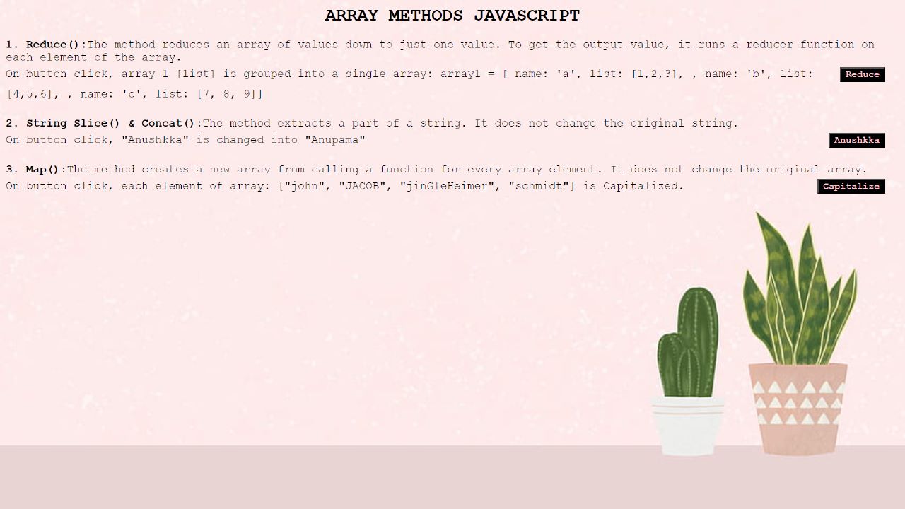 Github Anushkka Dhamijaarray Methods Javascript