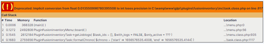 Deprecated: Implicit conversion from float · Issue #3358 · fusioninventory/fusioninventory-for ...