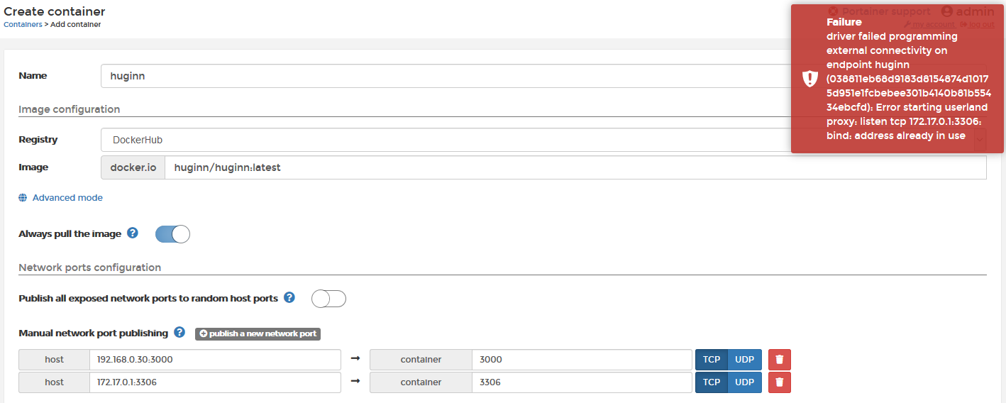 Error Invalid Port Specification Ternal · Issue 3769