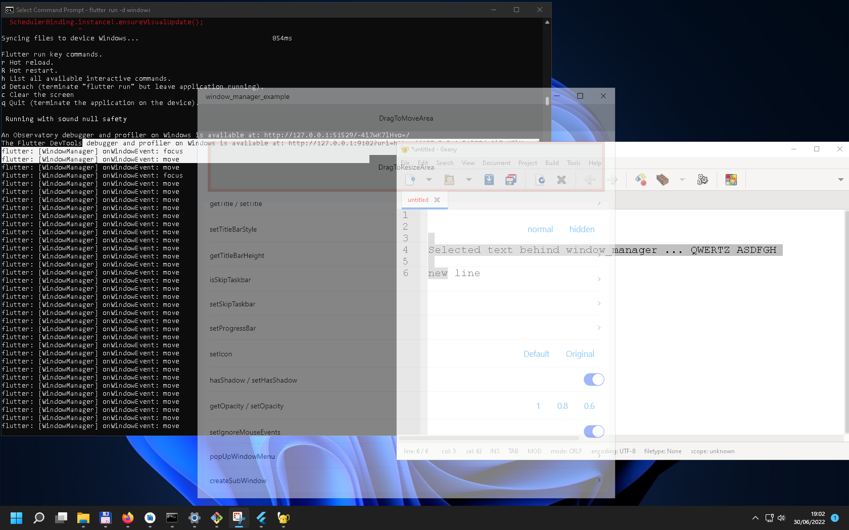 setIgnoreMouseEvents: MissingPluginException · Issue #176 · leanflutter/window_manager · GitHub