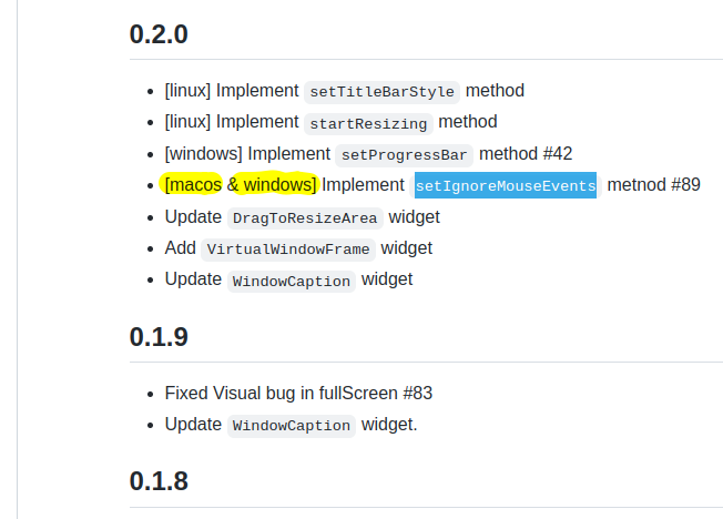 setIgnoreMouseEvents: MissingPluginException · Issue #176 · leanflutter/window_manager · GitHub