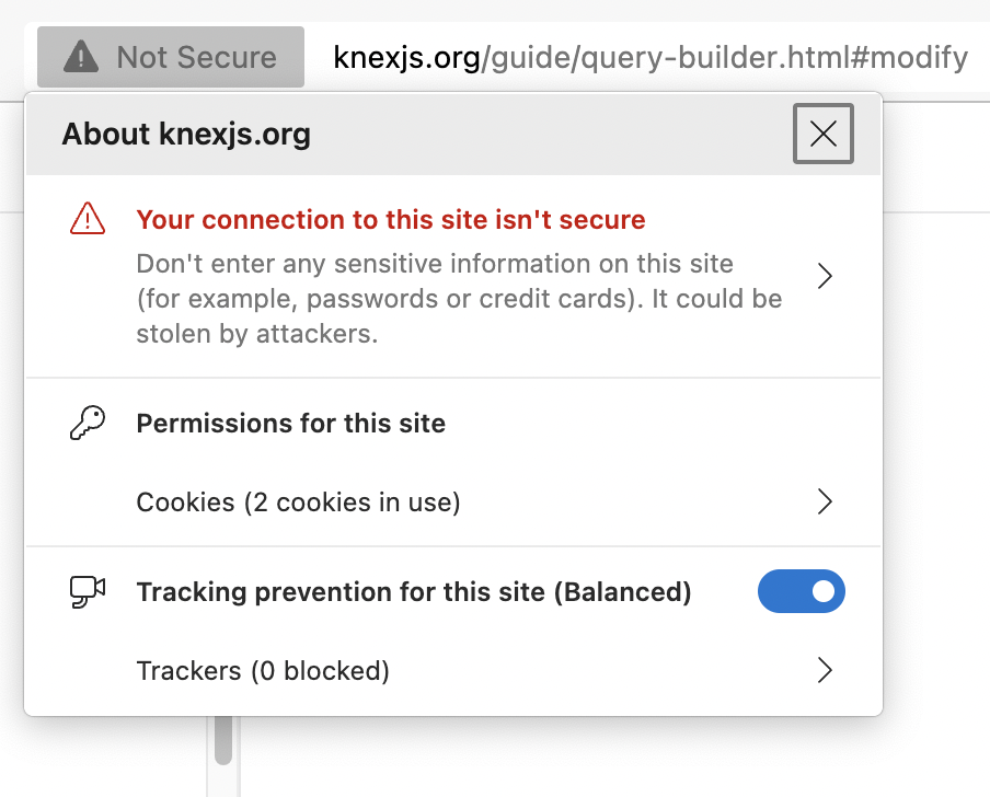 Documentation site defaults to http not https · Issue #5940 · knex/knex · GitHub