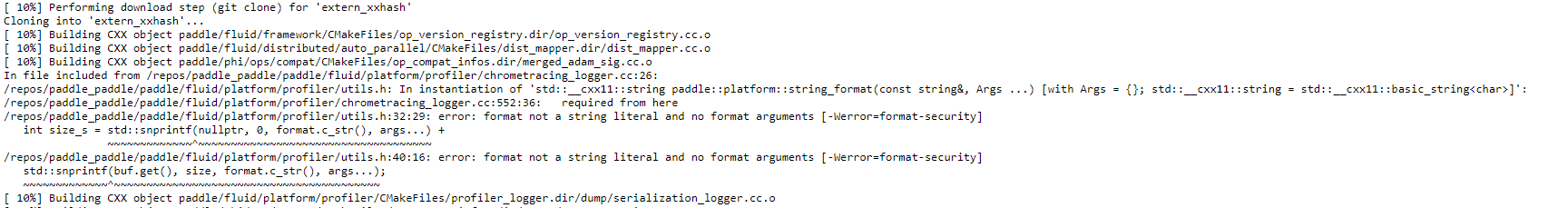 Build error after "Update protobuf output format for profiler" · Issue #45885 · PaddlePaddle ...