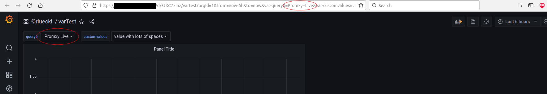 (Shorten) URL broken when changing timerange while having a variable with spaces in the value ...